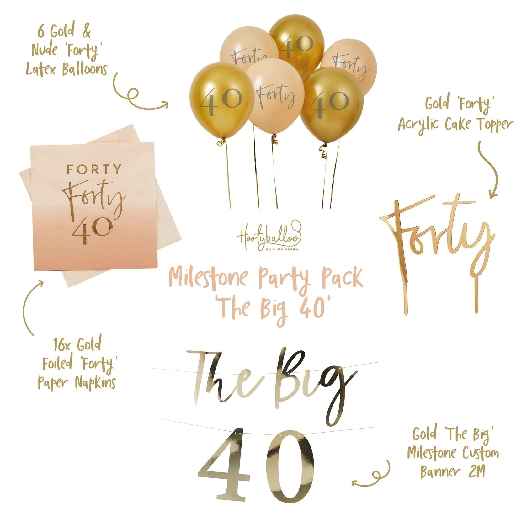 40th Birthday Party Cake Bundle | Next Day Delivery | Patisserie Valerie