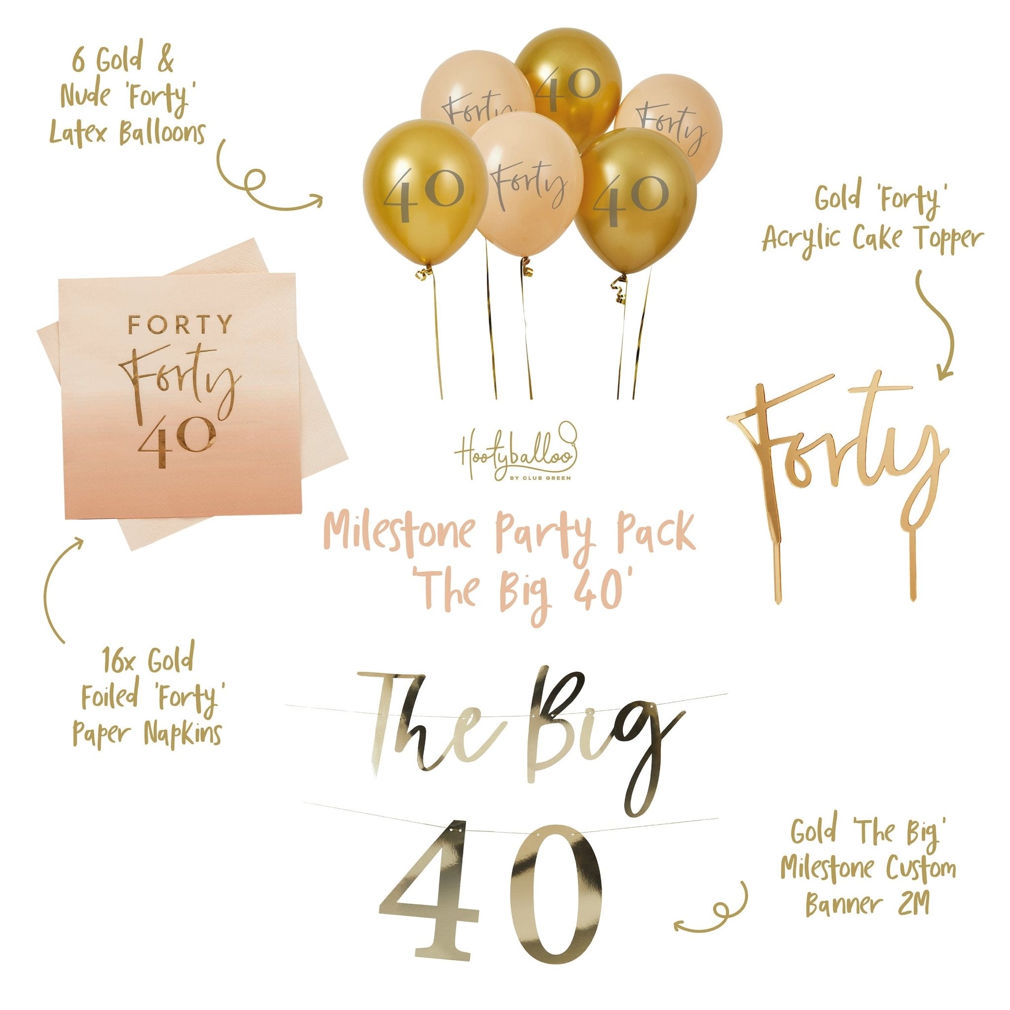40th Birthday Party Cake Bundle | Next Day Delivery | Patisserie Valerie