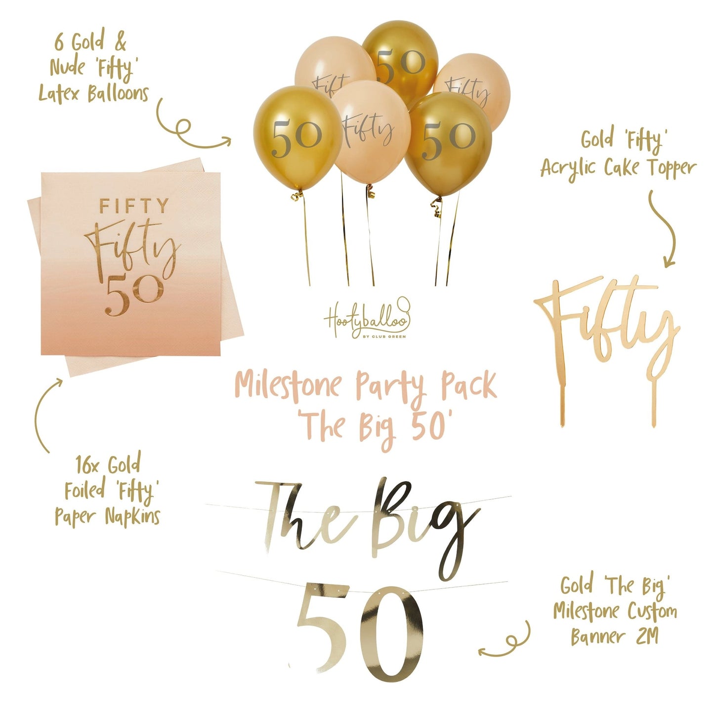 50th Birthday Party Cake Bundle | Next Day Delivery | Patisserie Valerie