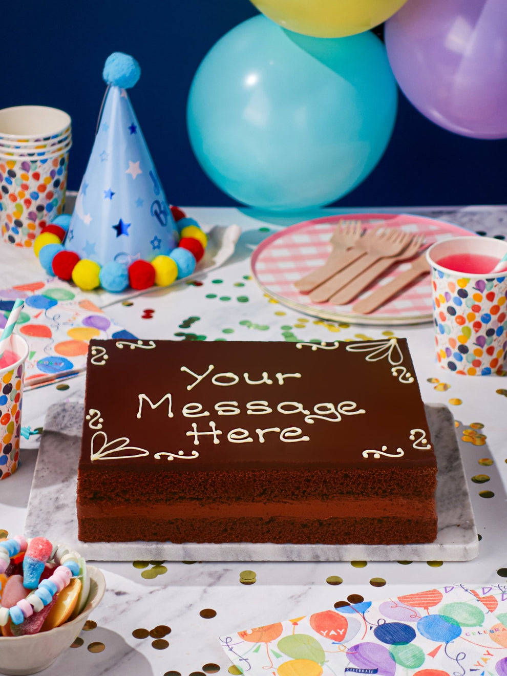 Chocolate Party Cake | Next Day Delivery | Patisserie Valerie