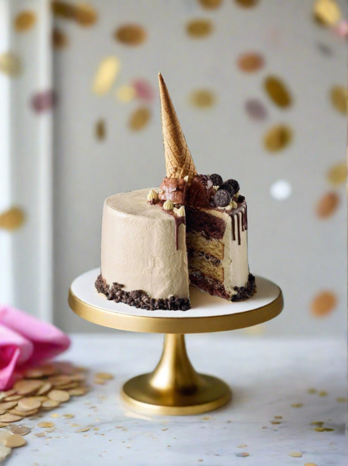 Ice Cream Cone Drip Cake | Next Day Delivery | Patisserie Valerie
