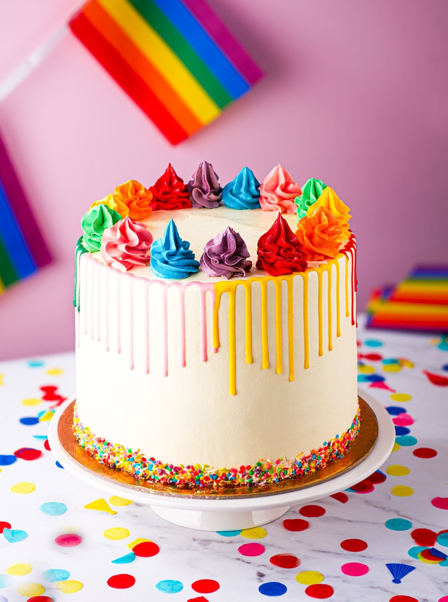 Rainbow Cake | Pride 2024 | Next Day Delivery | Patisserie Valerie
