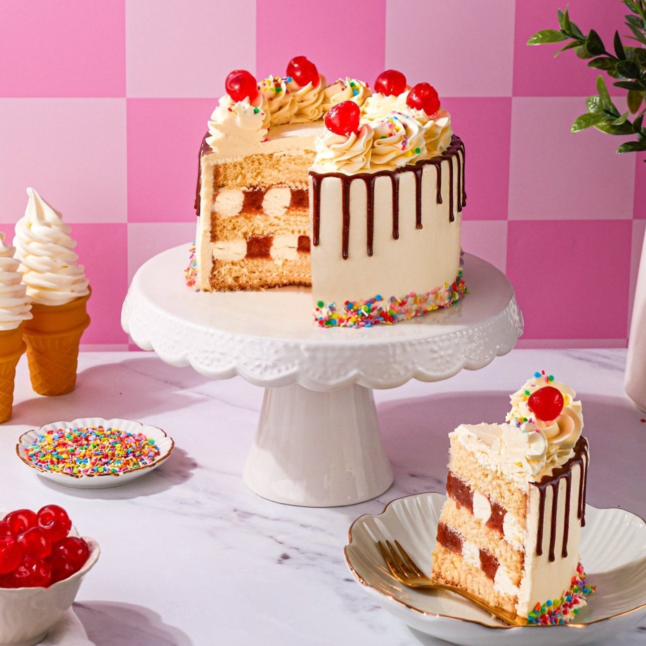 Sweet Treat Sundae Cake | Next Day Delivery | Patisserie Valerie