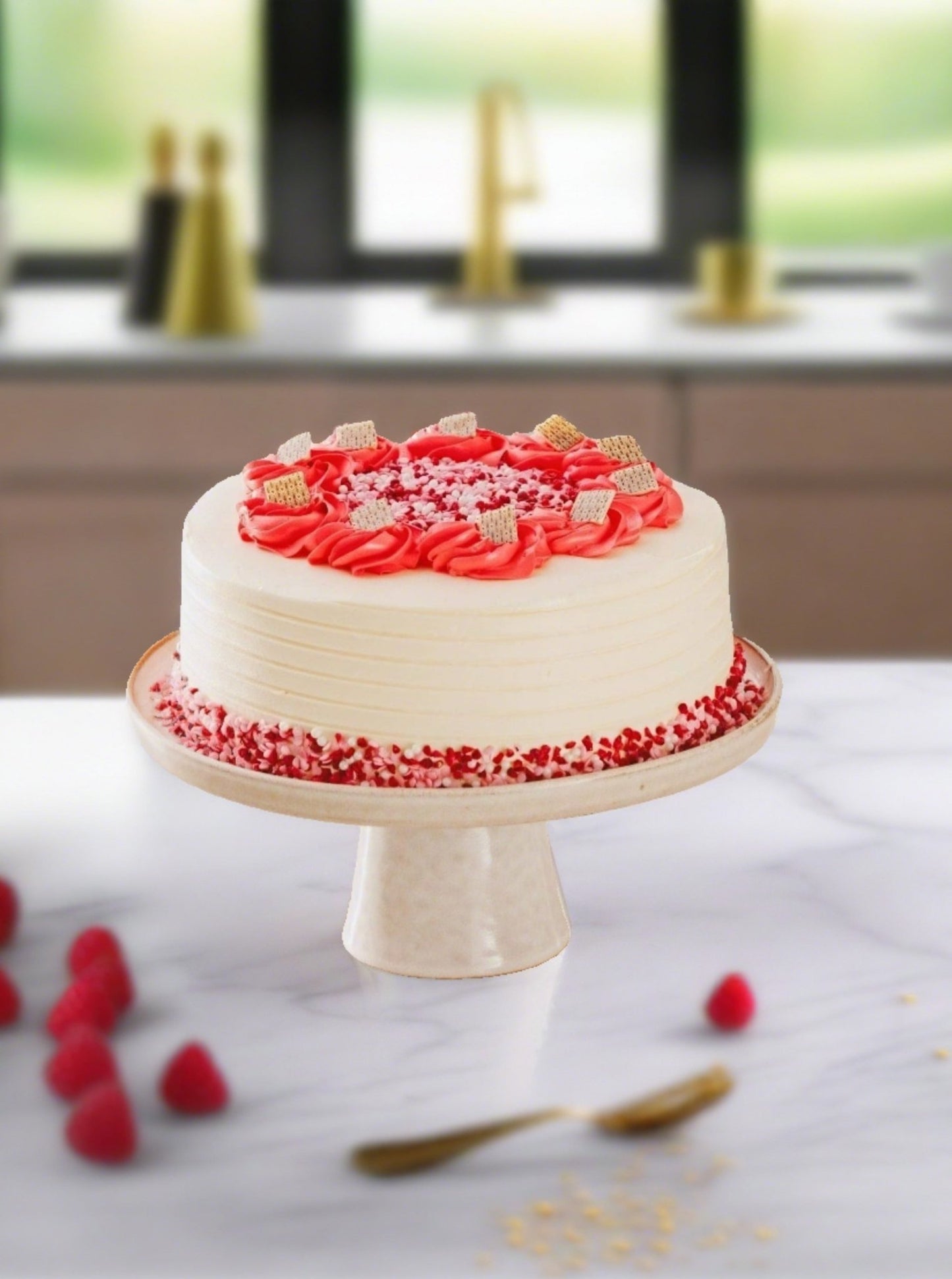 Raspberry Ripple Layer Cake | Next Day Delivery | Patisserie Valerie Cakes