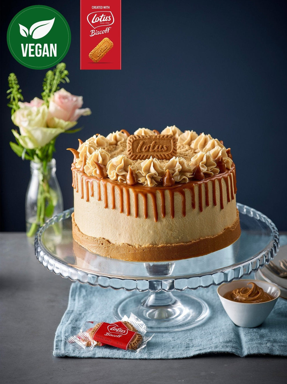 Lotus Biscoff Cake Delivery | Patisserie Valerie Vegan Cake